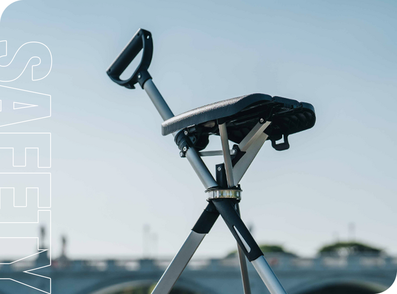 Ta-Da Chair-Portable Walking Stick,Cane with Seat,Foldable Chair