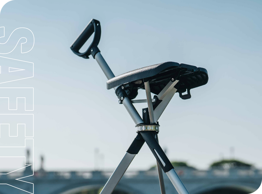 Ta-Da Chair-Portable Walking Stick,Cane with Seat,Foldable Chair